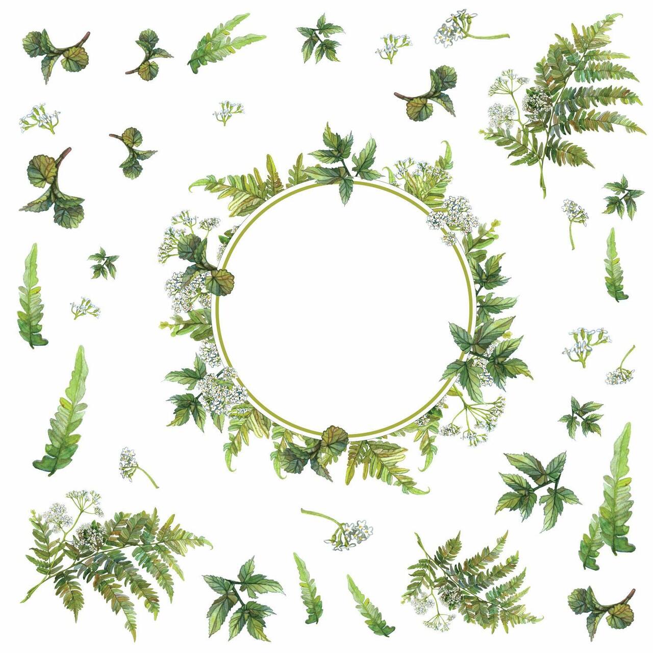 RoomMates Fern Peel & Stick Decals with Circle Mirror | Michaels RoomMates Fern Peel & Stick Decals with Circle Mirror | Michaels